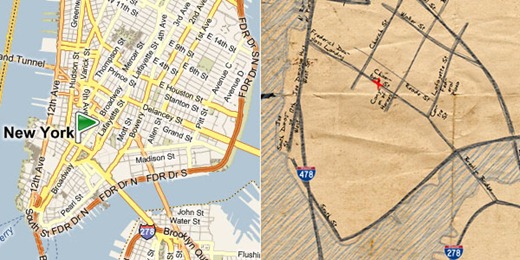 Bing Destination Maps creates cool hand sketched directions